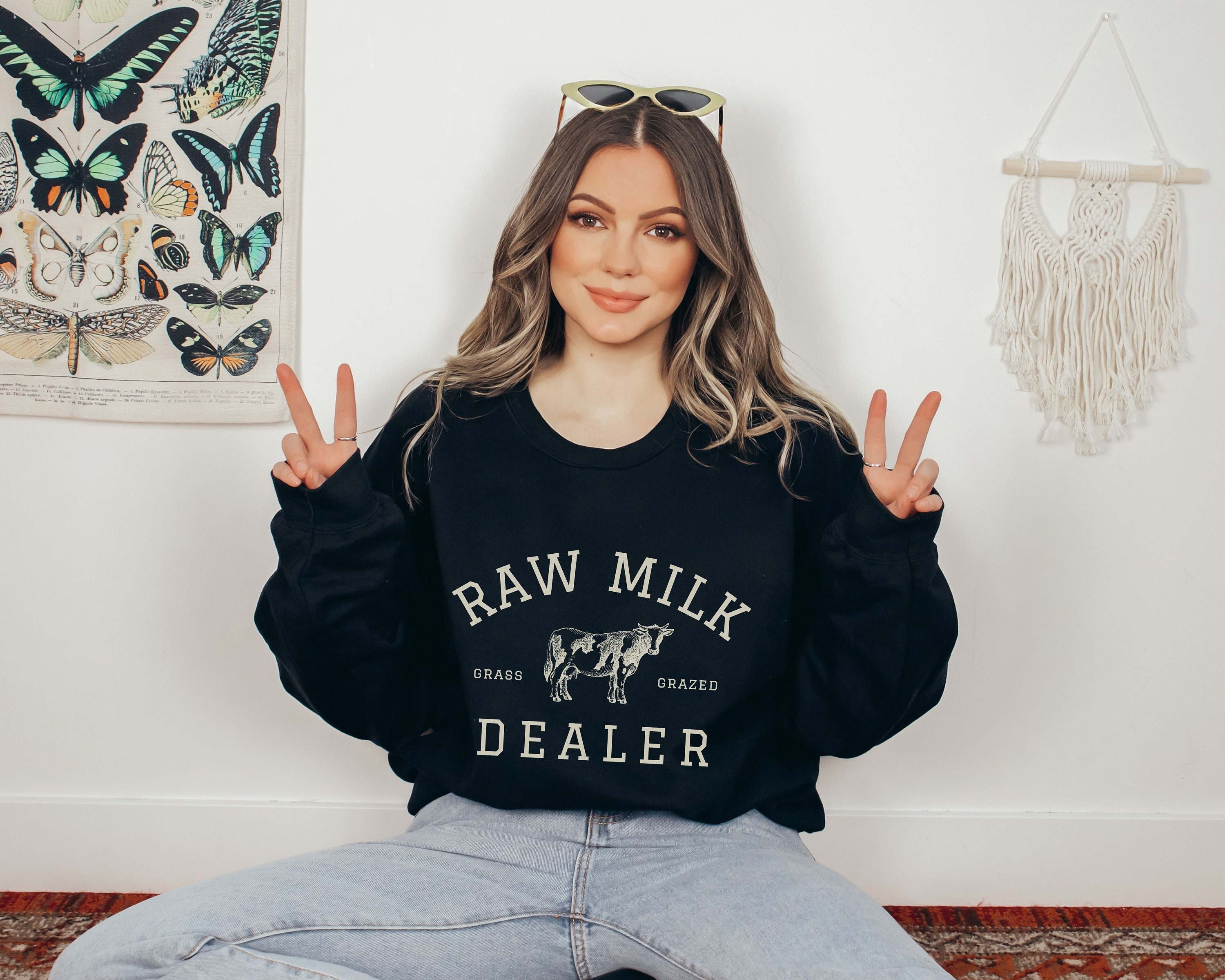 Raw Milk Dealer Sweatshirt Homestead Shirts Cow Mom Shirt Homestead ...