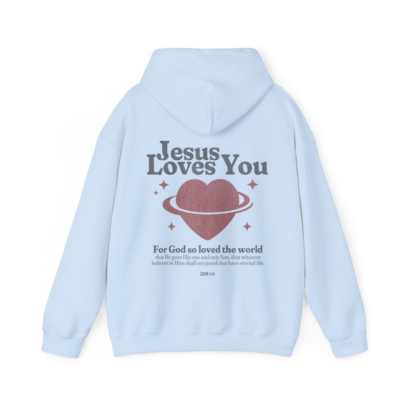 Jesus Loves You Hoodie John 3:16 Religious Hoodie God is Good Spiritual ...