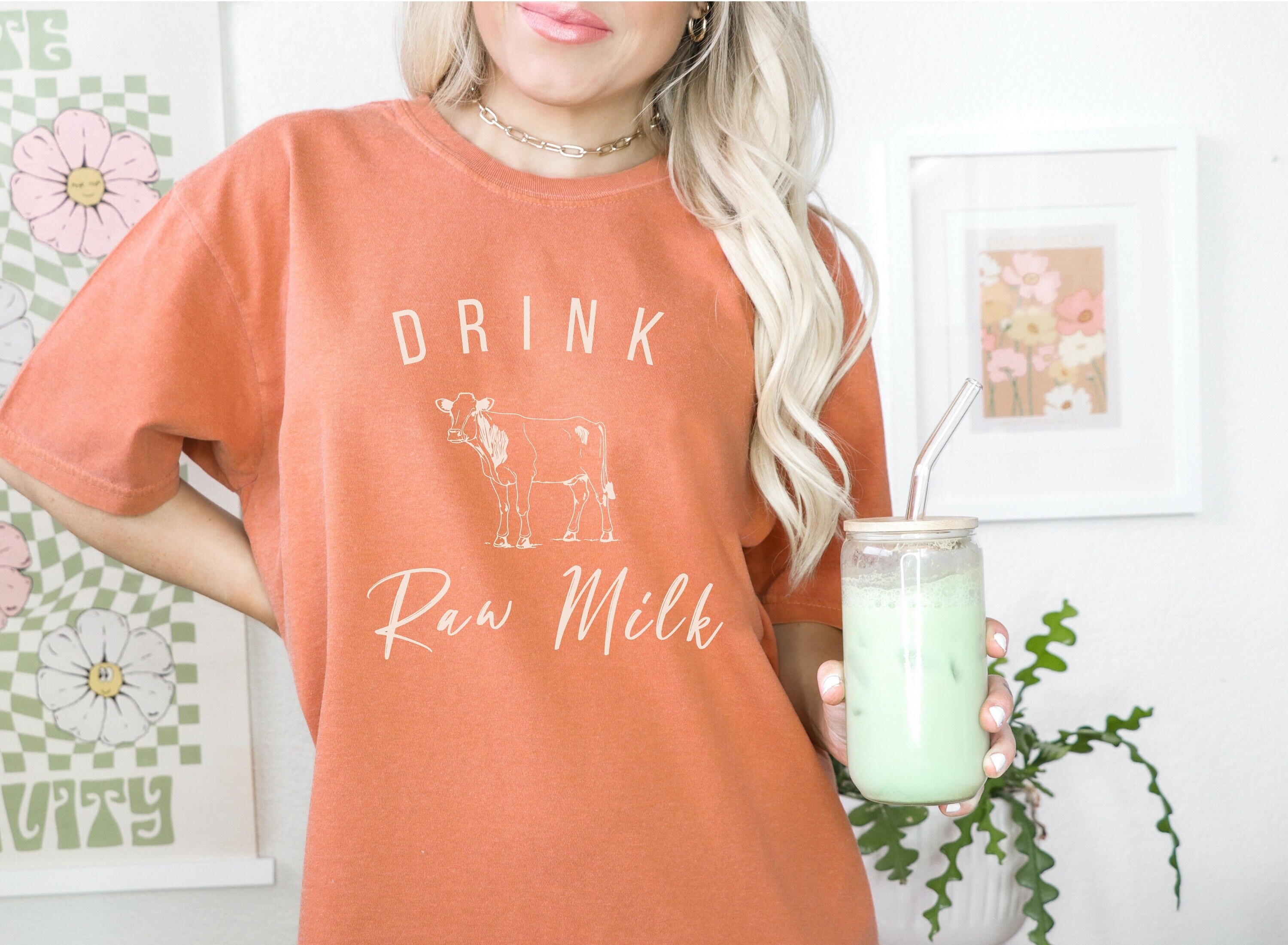 Drink Raw Milk Tshirt Homestead Shirts Cow Mom Shirt Homesteader Gifts ...
