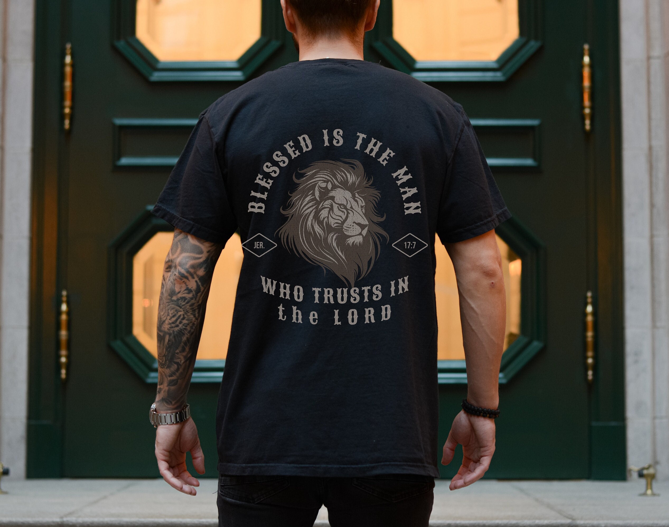 Blessed is the Man Christian Comfort Colors Tshirt Christian Mens Shirt ...