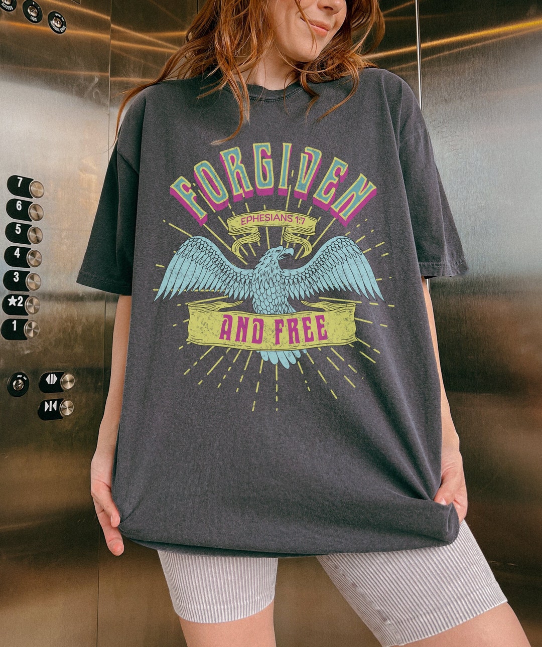 Forgiven and Free Boho Christian Comfort Colors Tshirt Retro Vintage ...