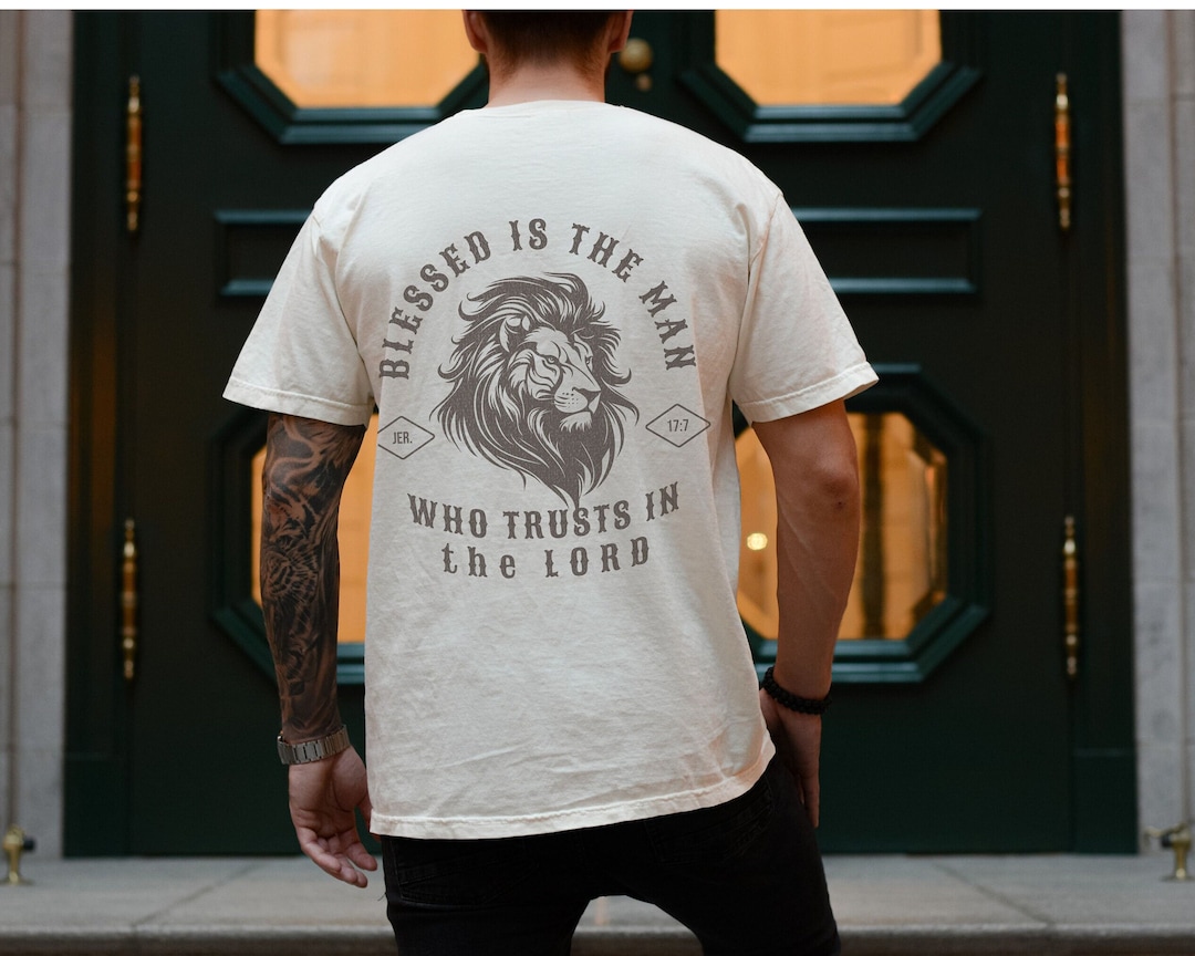 Blessed is the Man Christian Comfort Colors Tshirt Christian Mens Shirt ...