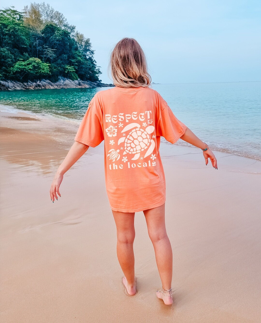 Respect the Locals Comfort Colors Tshirt Coconut Girl Clothes Ocean ...