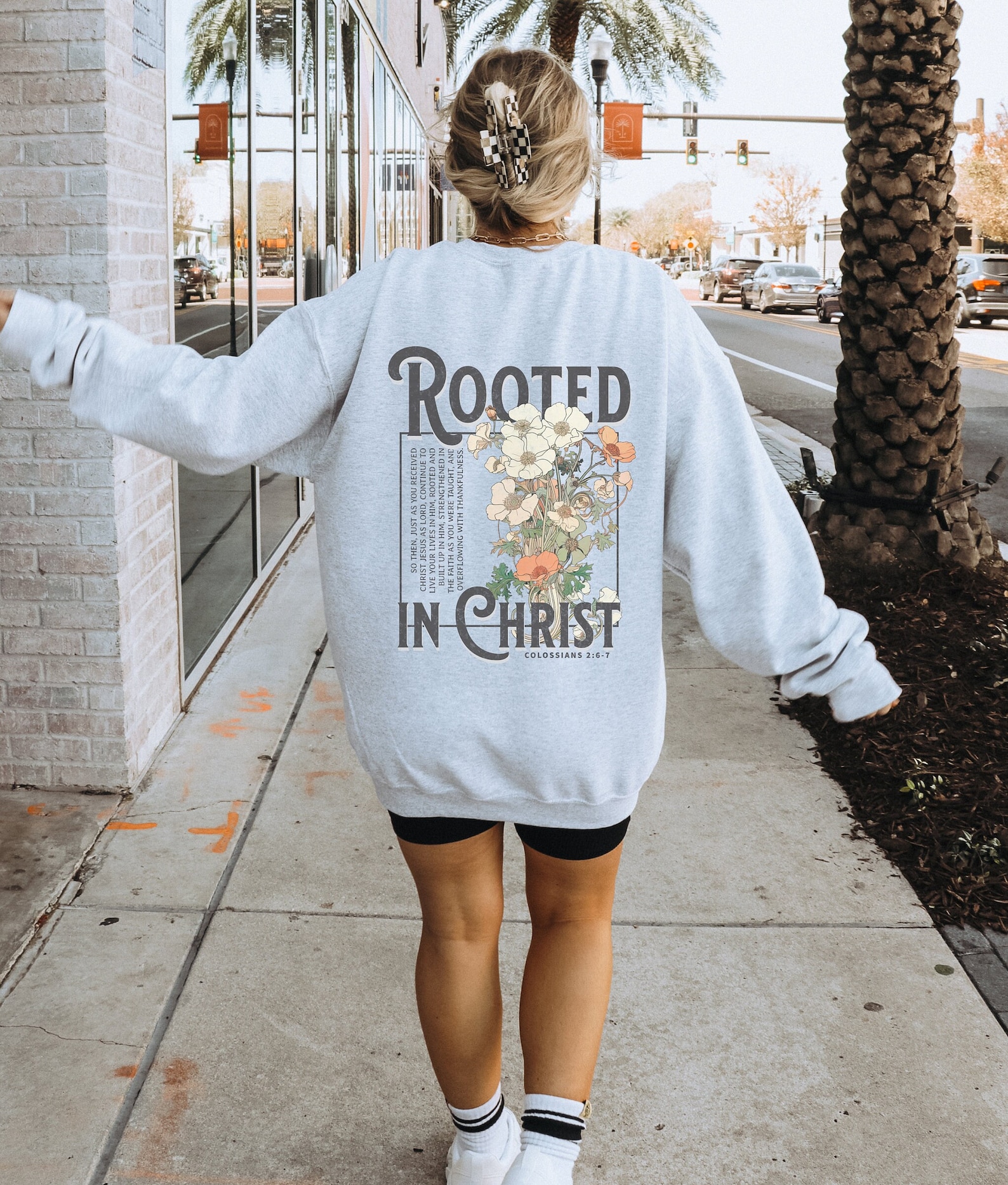 Rooted in Christ Crewneck Christian Sweatshirt Spiritual Sweatshirt ...