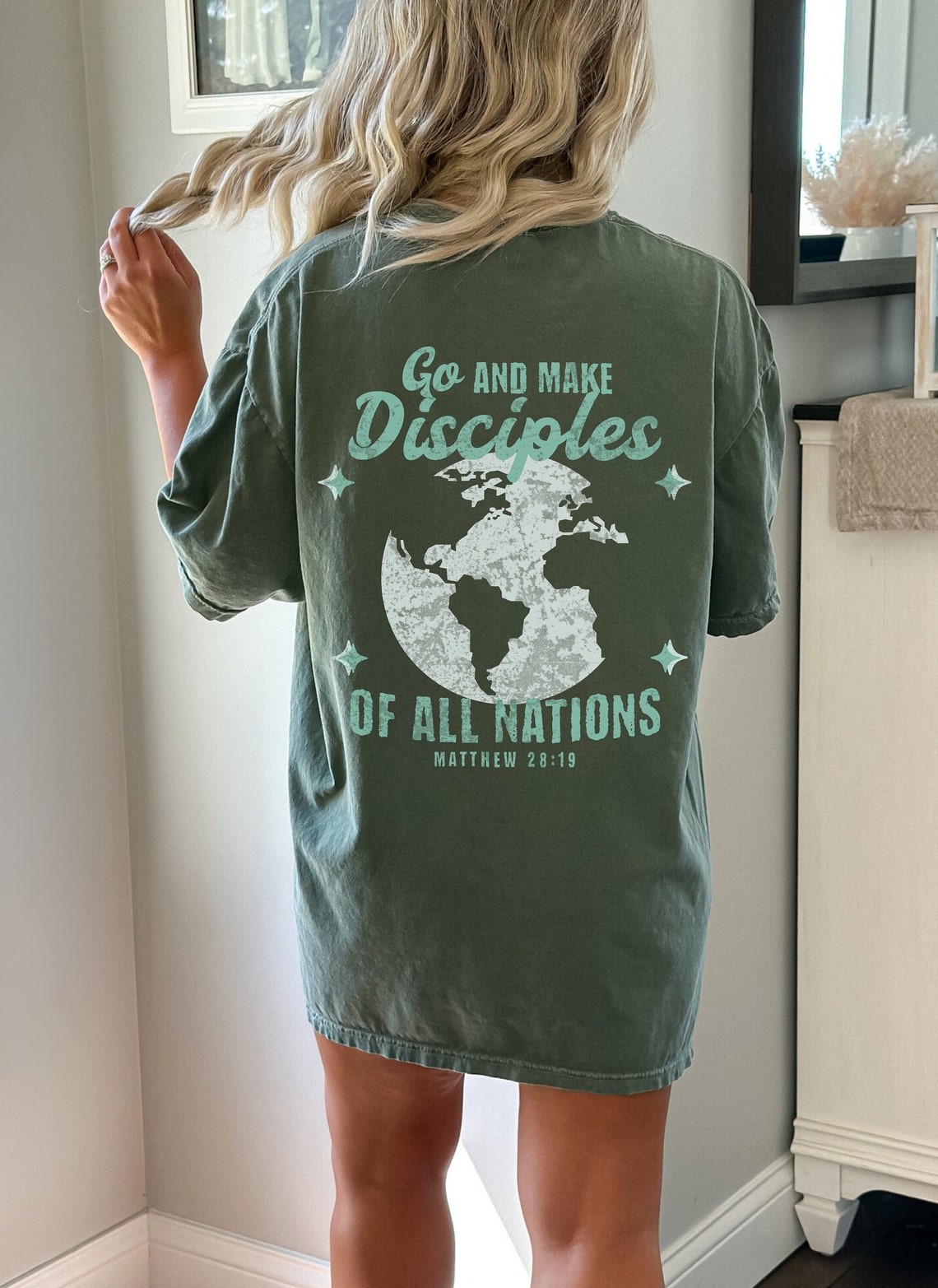 Go and Make Disciples Christian Comfort Colors Tshirt Christian Shirts ...