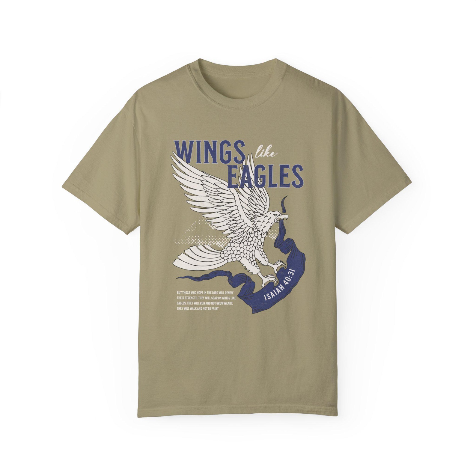 Wings Like Eagles Christian Comfort Colors Tshirt Christian Eagle Shirt ...