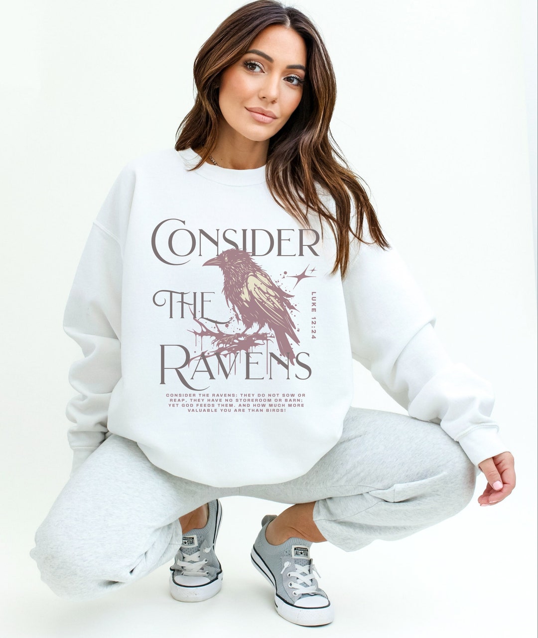 Consider the Ravens Christian Crewneck Spiritual Sweatshirt Christian ...