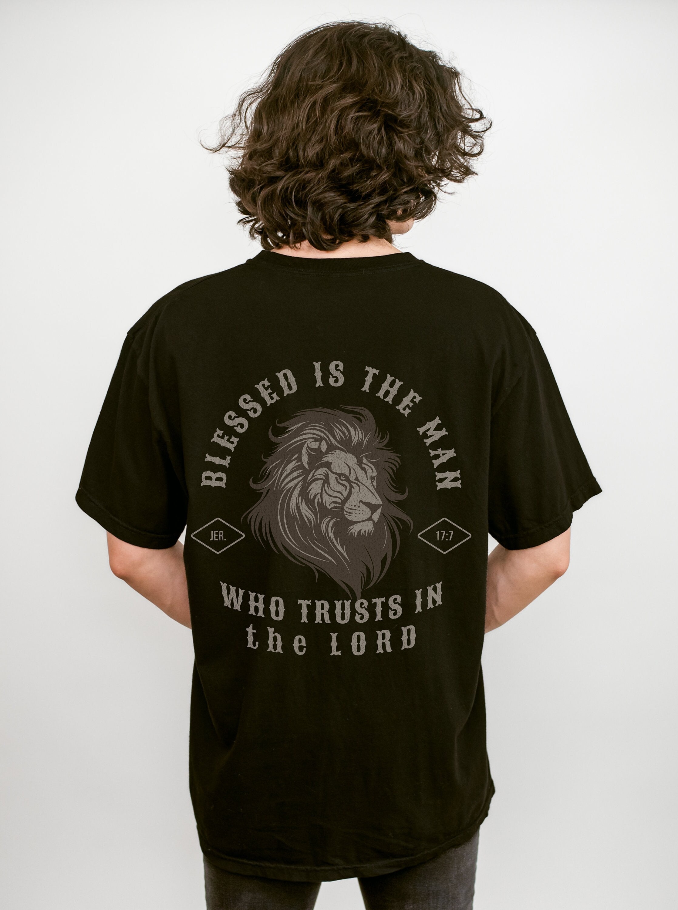 Blessed is the Man Christian Comfort Colors Tshirt Christian Mens Shirt ...