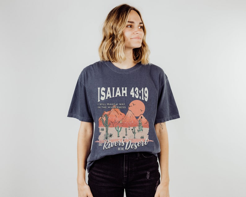 Boho Christian Comfort Colors Tshirt Isaiah 43:19 Vintage Inspired ...