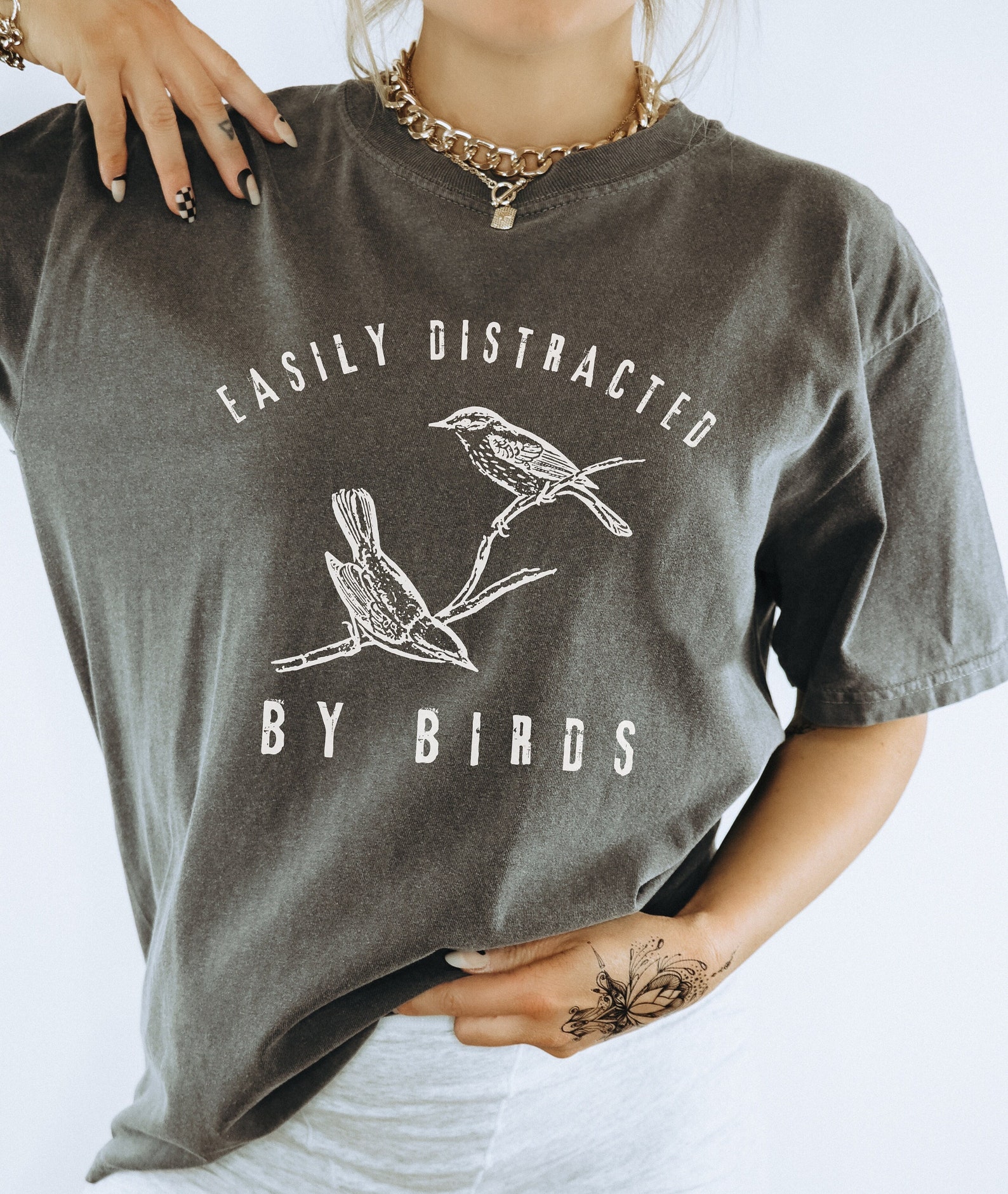 Easily Distracted by Birds Shirt Bird Tshirt Bird Watcher Shirts Bird ...