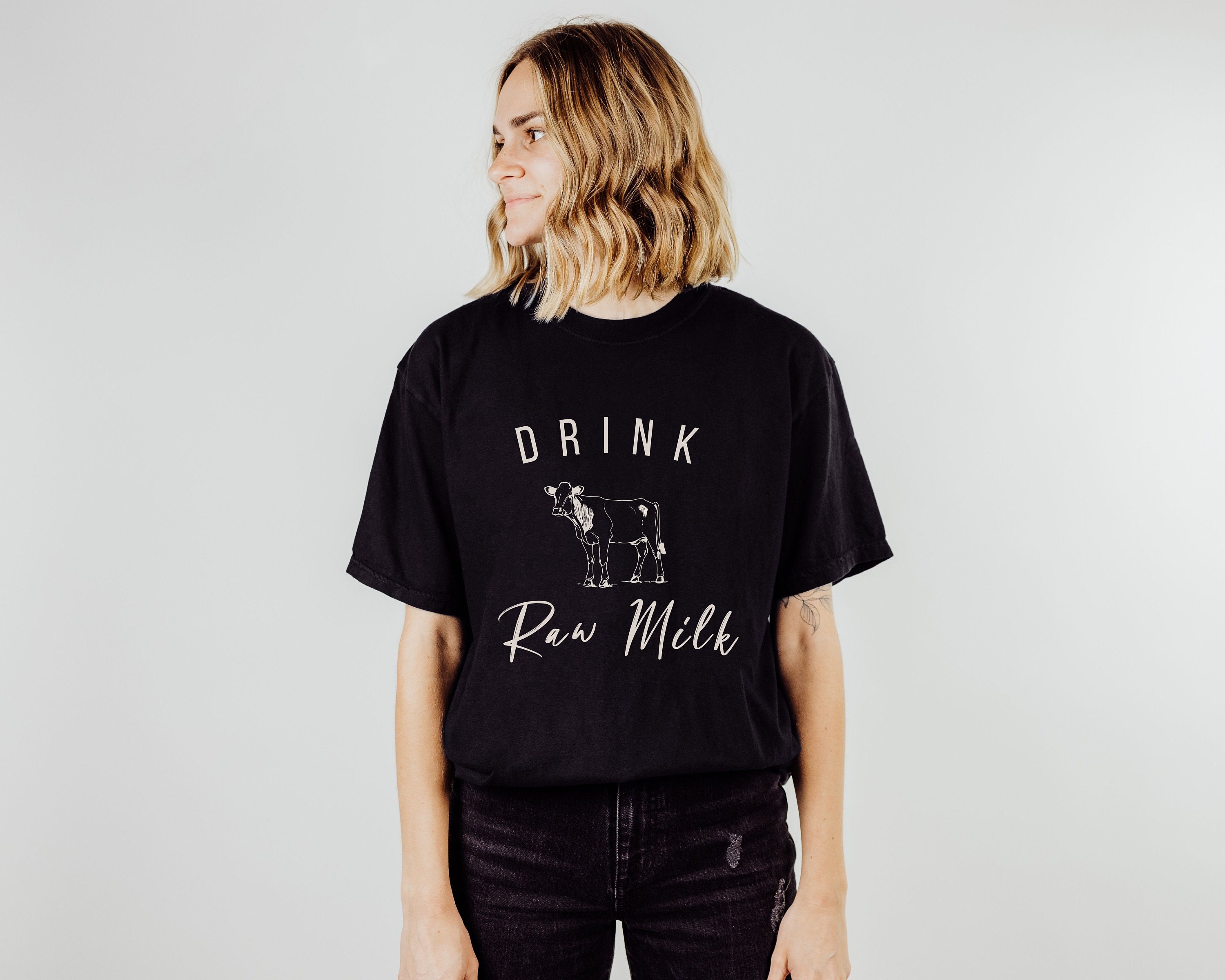 Drink Raw Milk Tshirt Homestead Shirts Cow Mom Shirt Homesteader Gifts ...