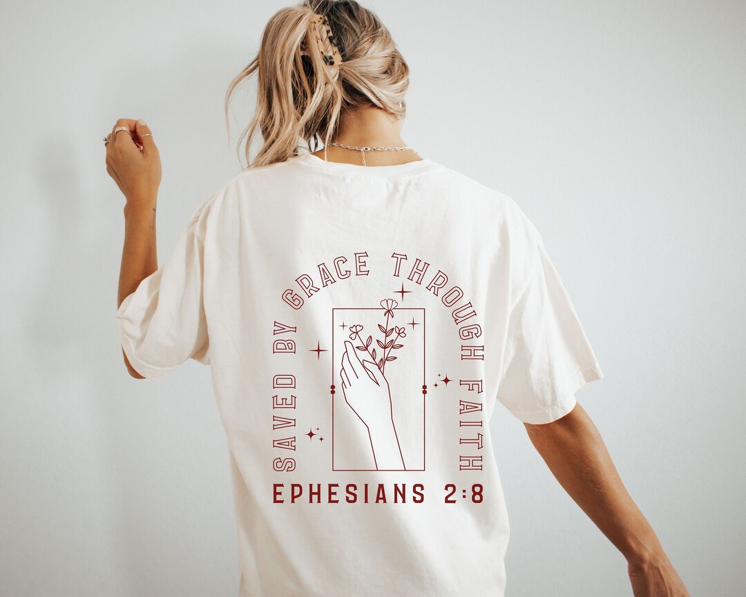 Christian Tshirt Comfort Colors by Grace Through Faith Based Shirt ...