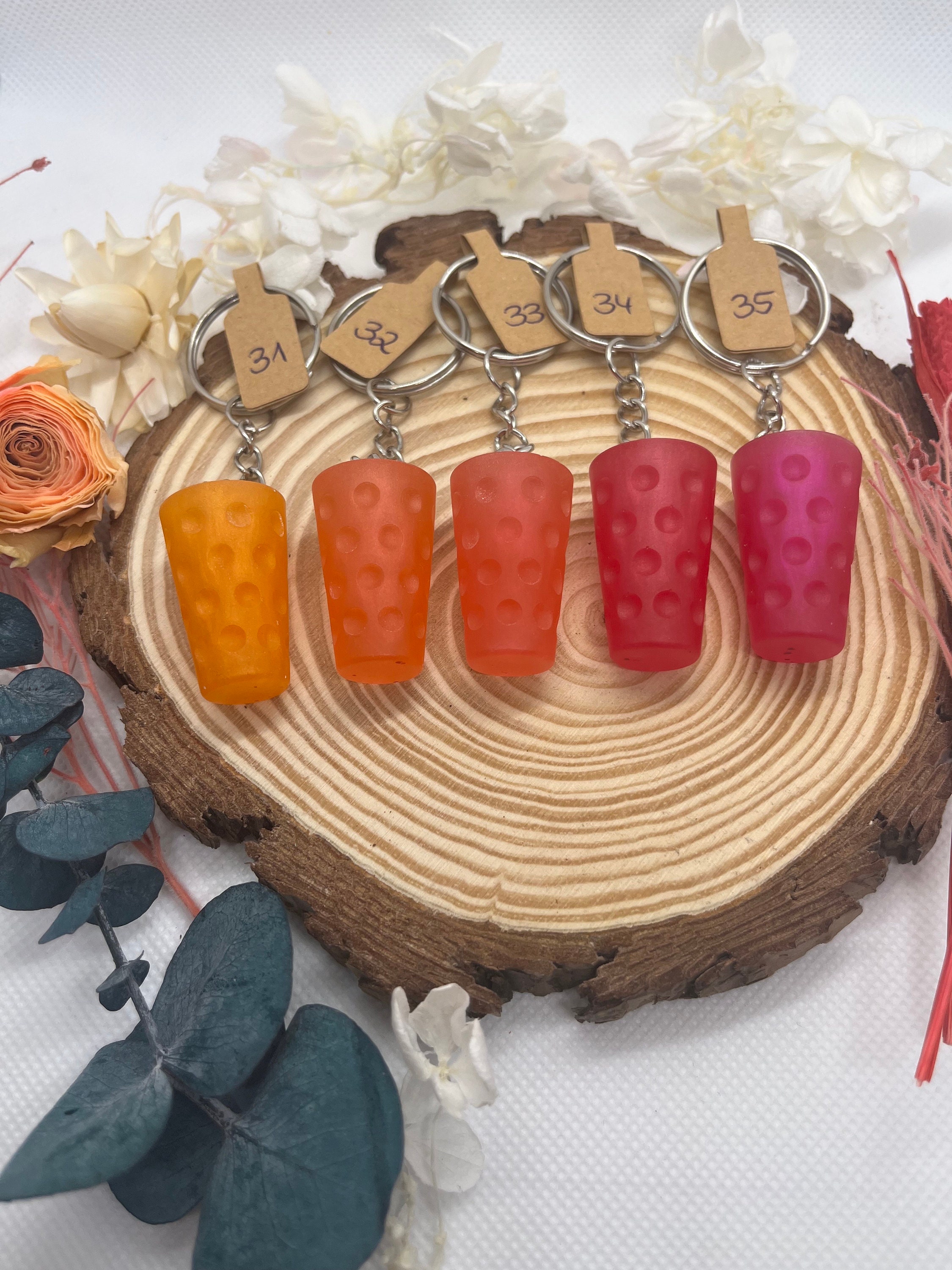 Dubbe-Anhänger in 45 verschiedenen Farben, Pfalz, Pfälzer Weinglas ...