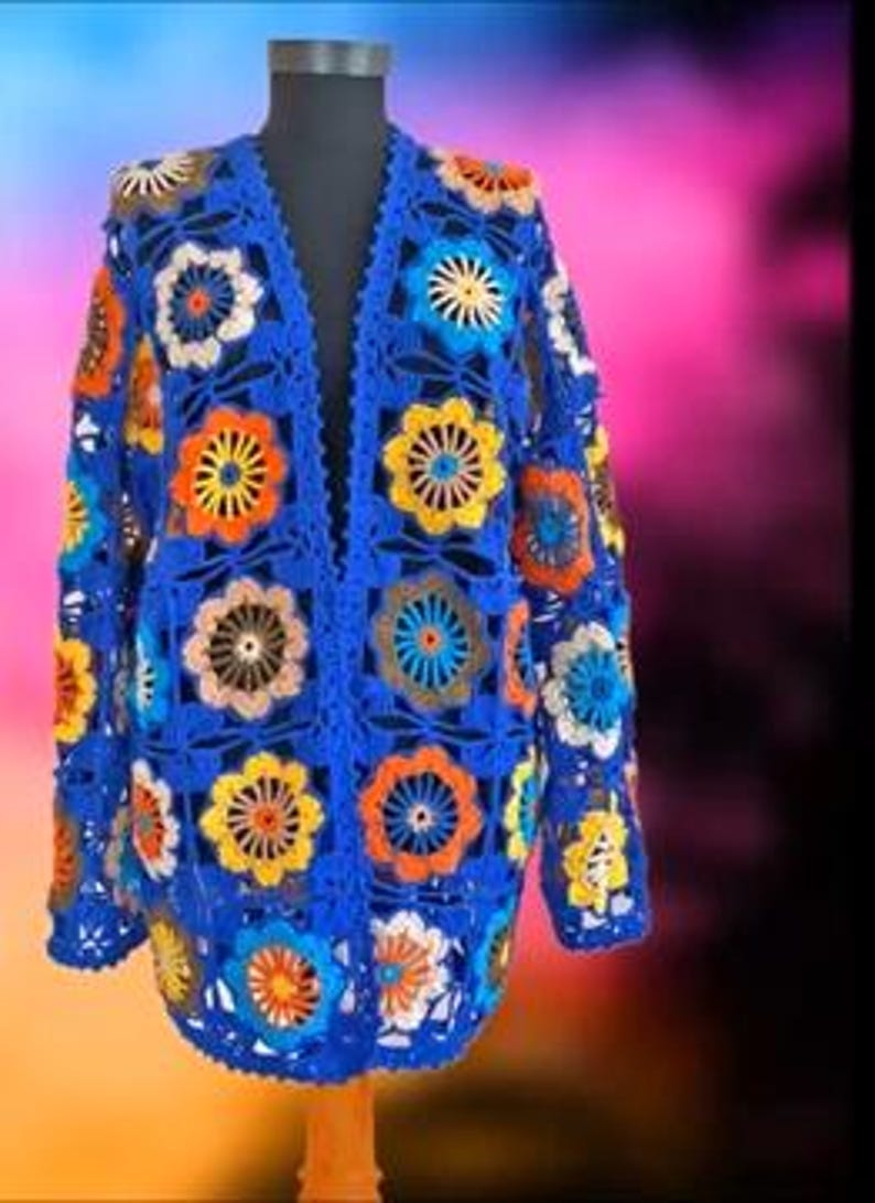 Spring Cardigan Motif Crochet Pattern – Beginner Friendly, Detailed ...