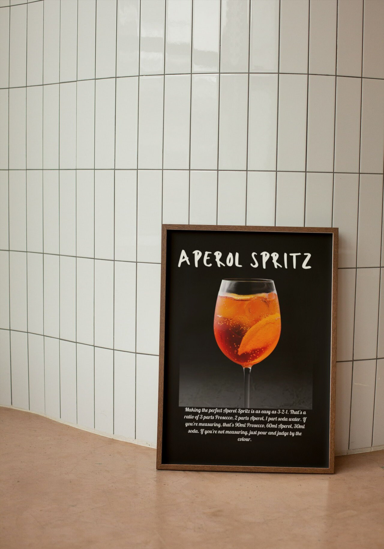 Aperol Spritz Art Print bar Cart Decor Cocktail Poster party Signature ...