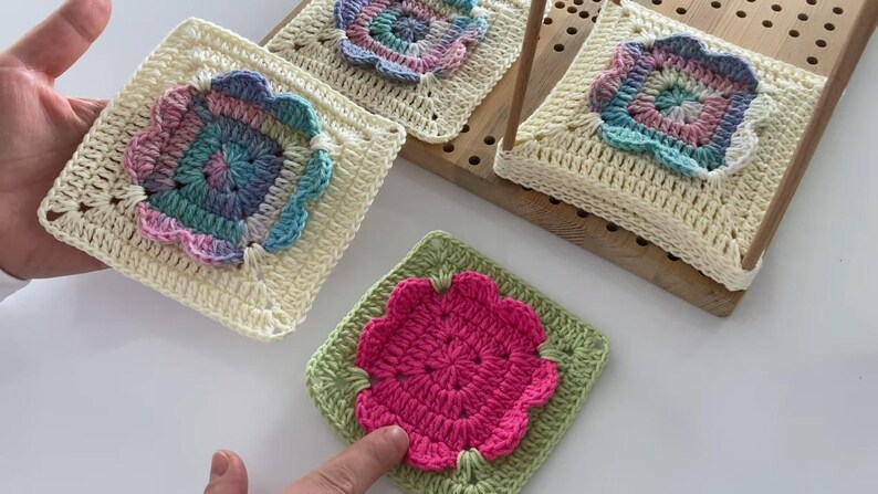 Four-leaf Clover Crochet Square Motif Pattern PDF - Digital Crochet ...