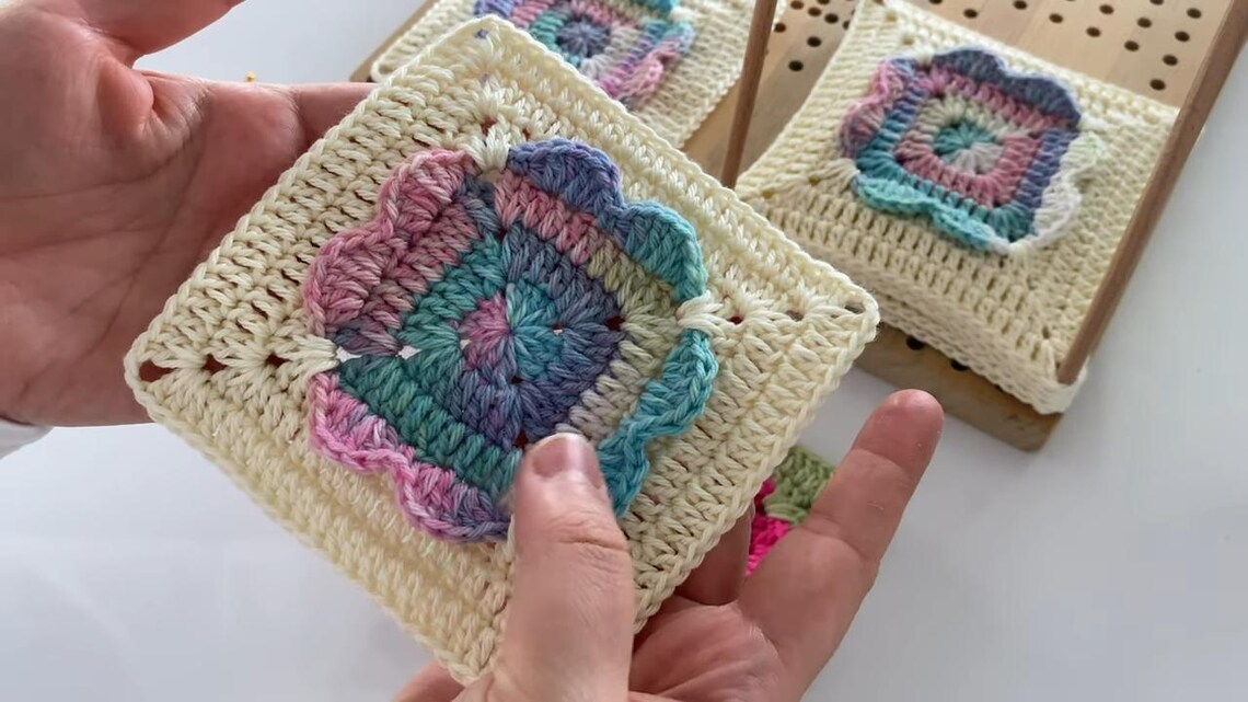 Four-leaf Clover Crochet Square Motif Pattern PDF - Digital Crochet ...