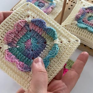 Four-leaf Clover Crochet Square Motif Pattern PDF - Digital Crochet ...