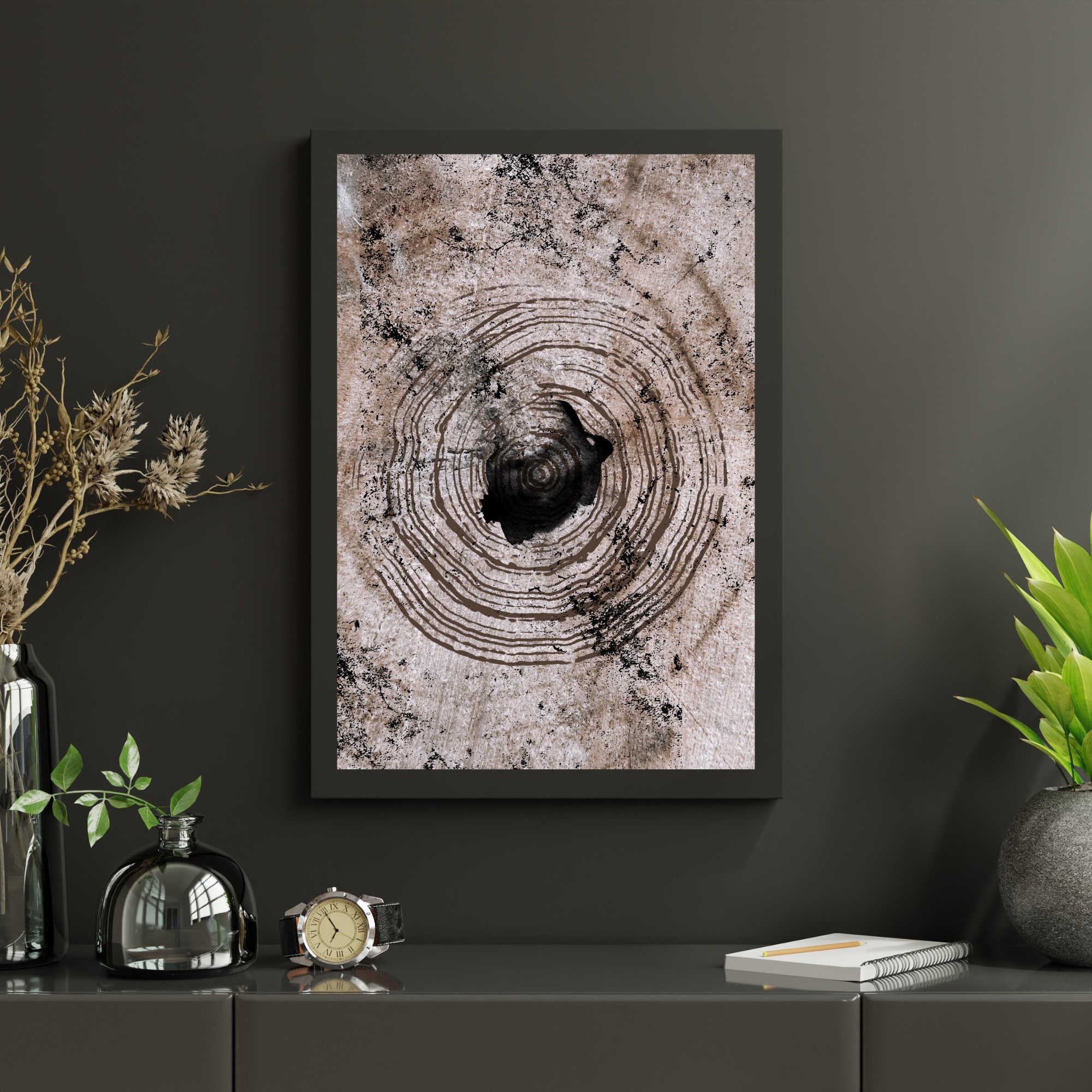Tree Ring Printable Wall Art Tree Ring Prints Nordic Prints Tree Stump ...