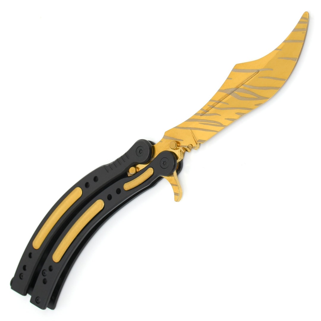 Butterfly Knife Tiger Tooth Real Knife - Etsy