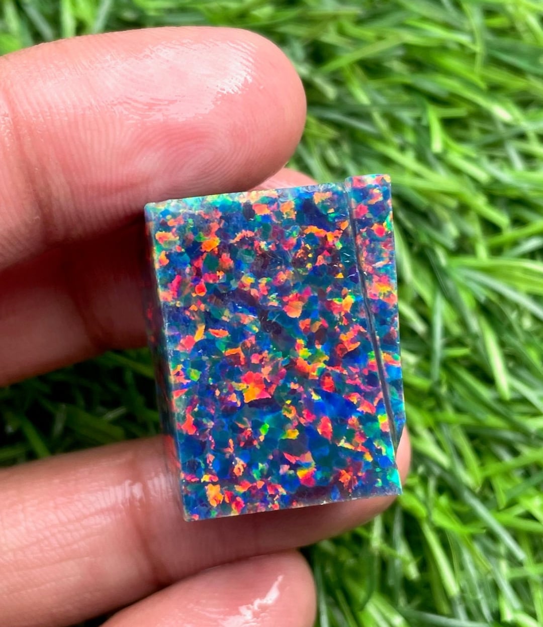 Red Green Fire Bello Opal Raw, 72.50 Cts, Raw Black Opal Rough Slab for ...