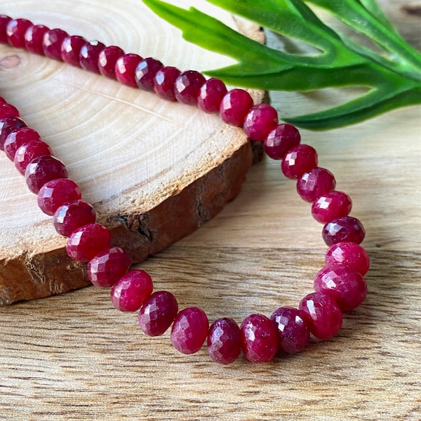 Natural Ruby Beads - Etsy
