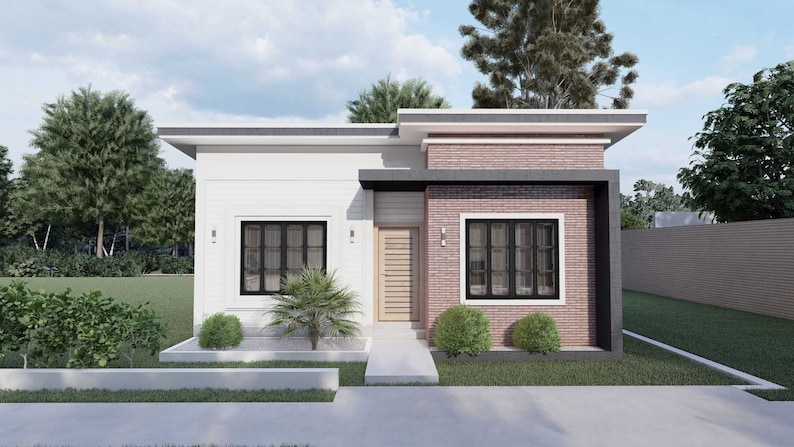 House Floorplan 8x9 Meters House Plan 2 Bedroom Small House Plan 1 ...