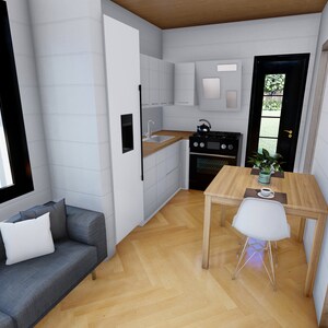 Tiny House Floorplan | 4x5 Meters House Plan | 1 Bedroom Small House ...