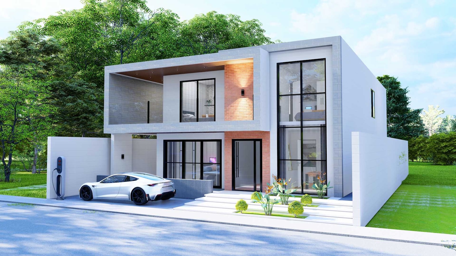 Modern House Floorplan | 9x16 Meters House Plan | 4 Bedroom House Plan ...