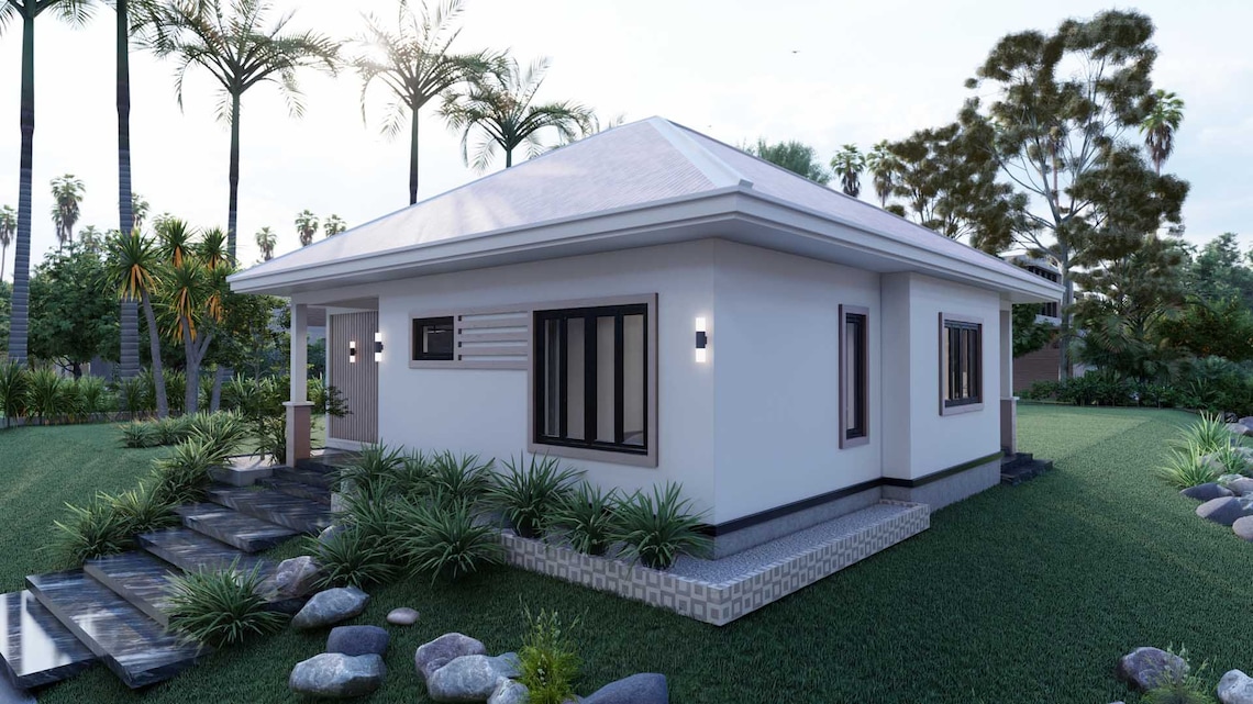 House Floorplan | 9x12 Meters House Plan | 2 Bedroom House Plan | 1 ...