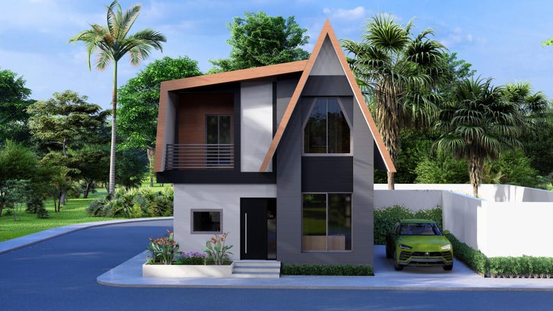 House Floorplan | 7x8 Meters House Plan | 3 Bedroom House Plan | 2 ...