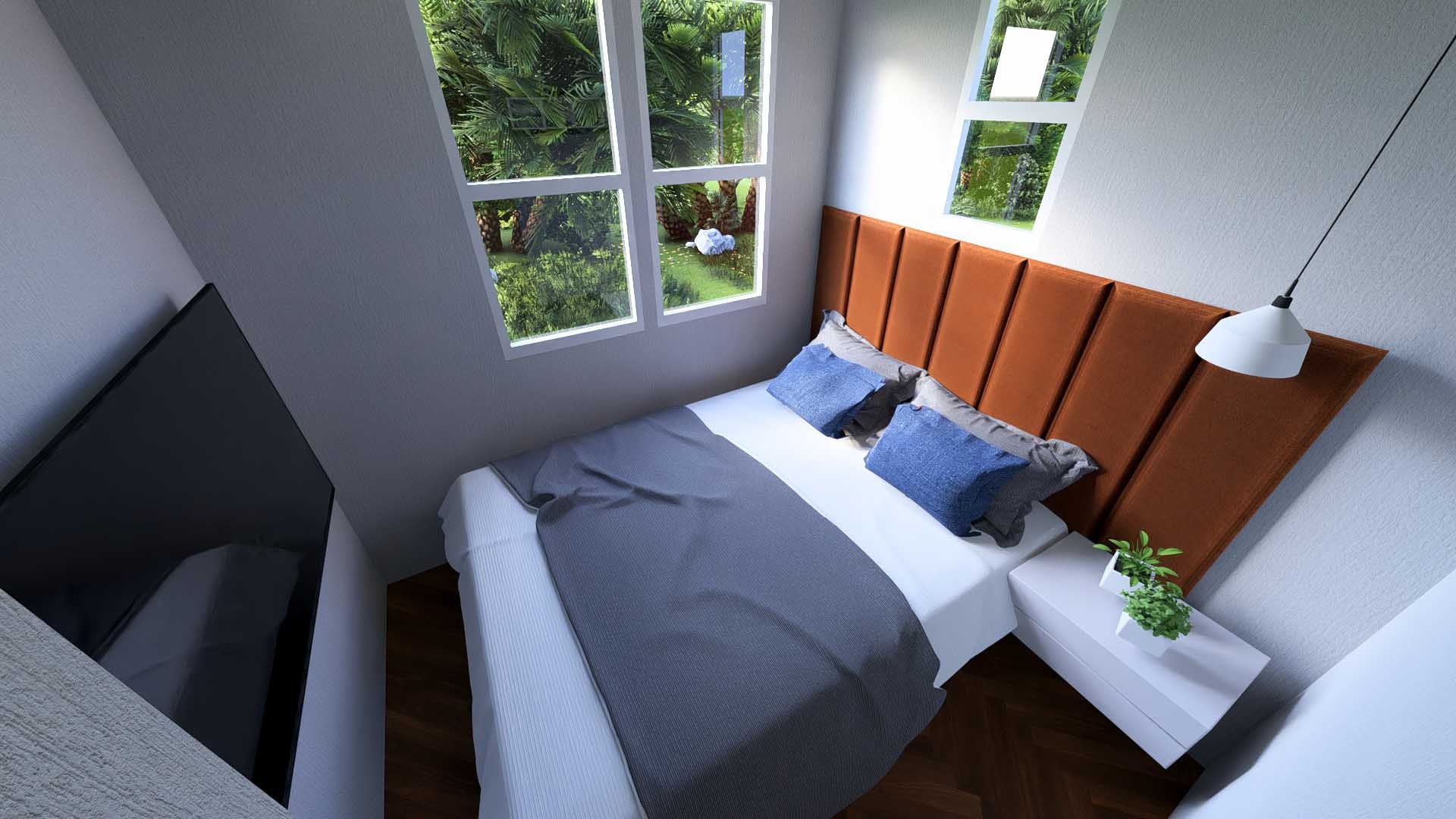 House Floorplan 6x6 Meters House Plan 3 Bedroom Small House Plan 3 ...