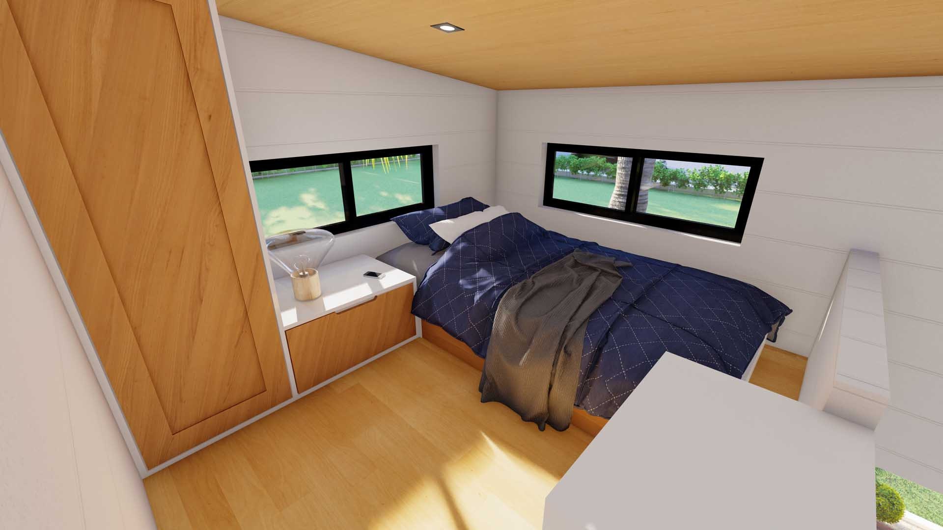 Tiny House Floorplan | 3x7 Meters House Plan | 2 Bedroom Small House ...