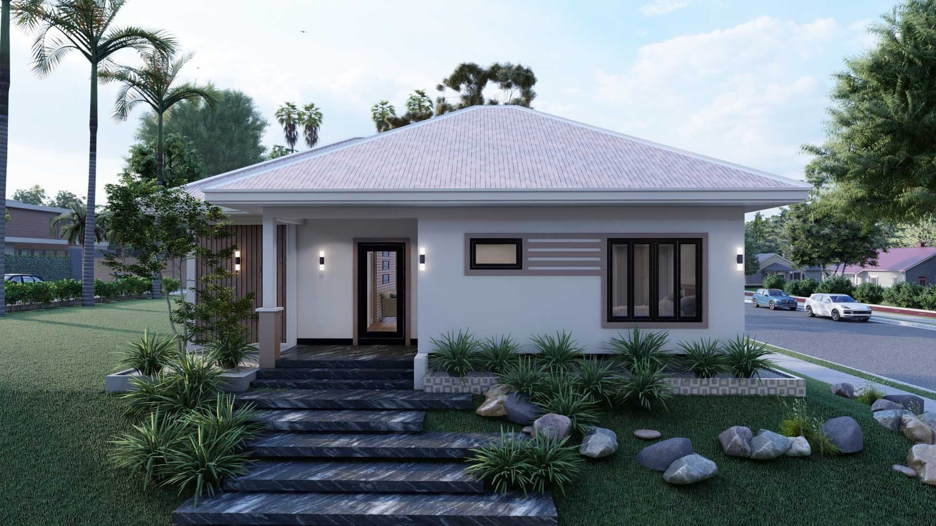 House Floorplan | 9x12 Meters House Plan | 2 Bedroom House Plan | 1 ...