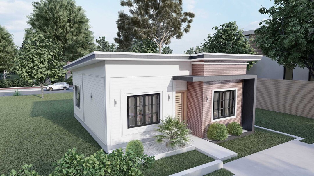 House Floorplan | 8x9 Meters House Plan | 2 Bedroom Small House Plan ...