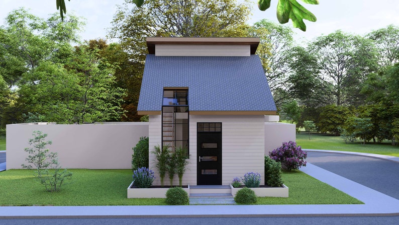 Tiny House Floorplan | 4x7 Meters House Plan | 1 Bedroom Small House ...
