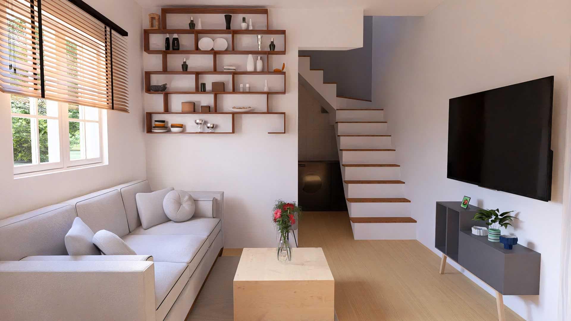 Tiny House Floorplan 4x9 Meters House Plan 1 Bedroom Small House Plan 2 ...