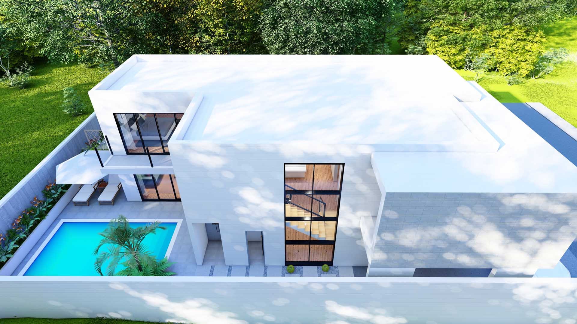 Modern House Floorplan 9x16 Meters House Plan 4 Bedroom House Plan 2 ...