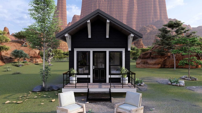 Tiny House Floorplan | 4x8 Meters House Plan | 1 Bedroom Small House ...