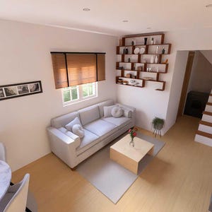 Tiny House Floorplan | 4x9 Meters House Plan | 1 Bedroom Small House ...