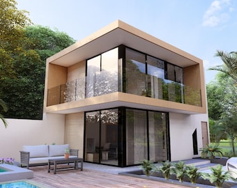 Tiny House Floorplan 4x8 Meters House Plan 1 Bedroom Small House Plan 1 ...