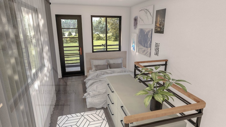 Tiny House Floorplan 1 Bedroom Small House Plan 2 Story - Etsy