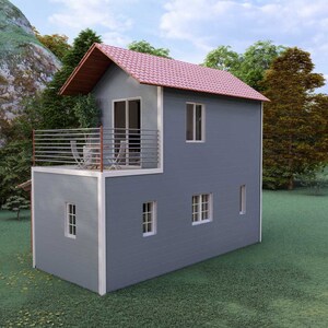 3x8 Meters Tiny House Floorplan 1 Bedroom Small House Plan 2 Story - Etsy