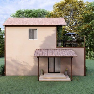 Tiny House Floorplan | 4x9 Meters House Plan | 1 Bedroom Small House ...