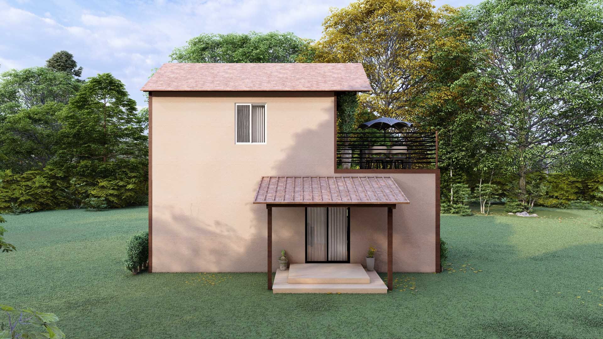 Tiny House Floorplan | 4x9 Meters House Plan | 1 Bedroom Small House ...