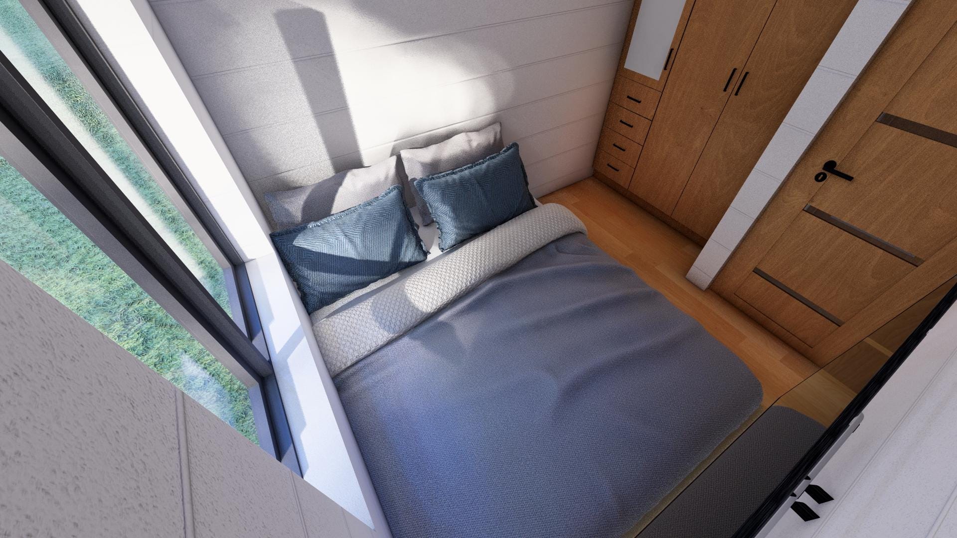 Tiny House Floorplan | 5x5 Meters House Plan | 1 Bedroom Small House ...