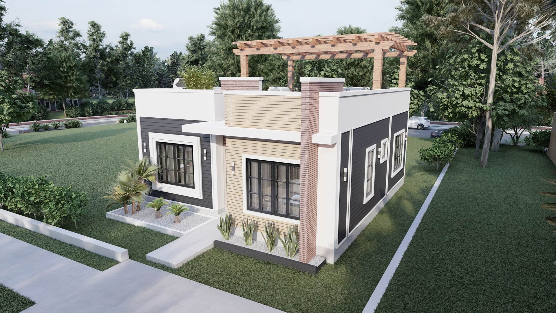 Plano de casa / Plano de casa de 8x9 metros / Plano de casa pequeña de ...