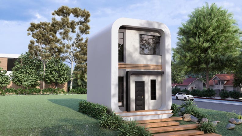 Tiny House Floorplan | 4x5 Meters House Plan | 1 Bedroom Small House ...