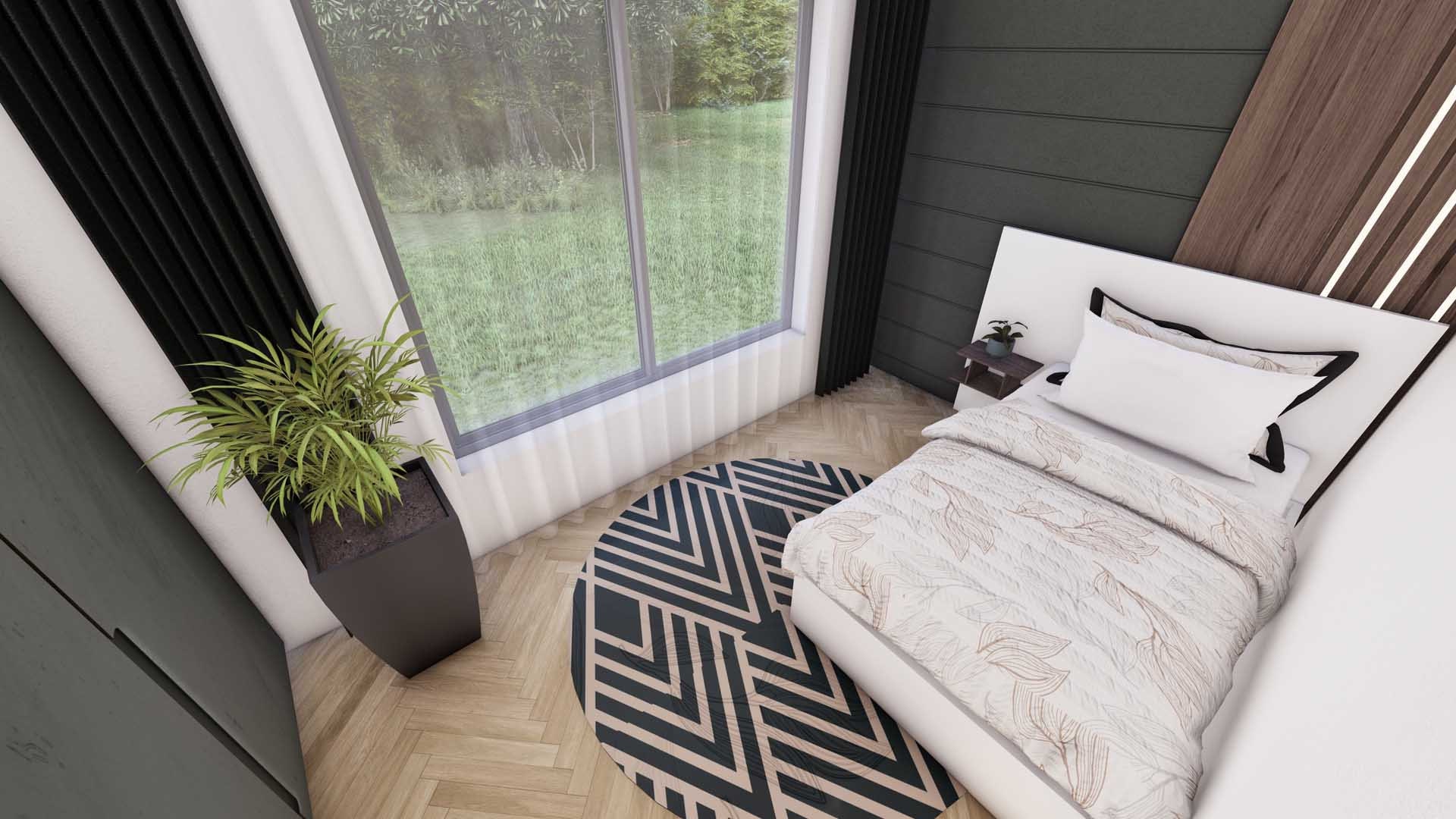Tiny House Floorplan | 7x9 Meters House Plan | 2 Bedroom Small House ...