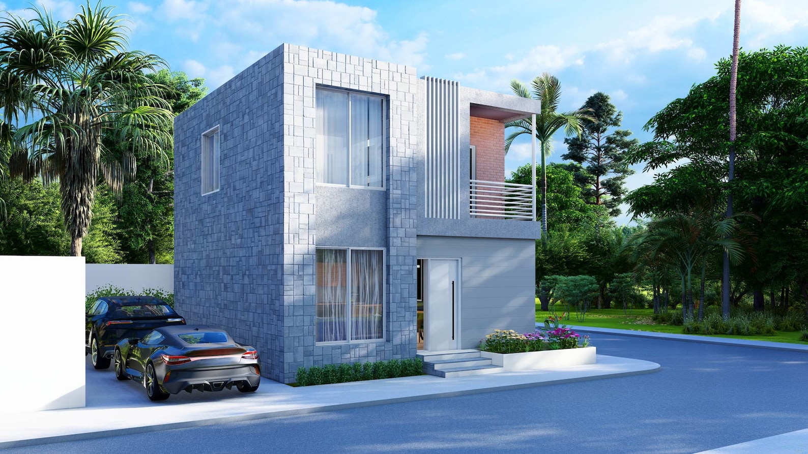 House Floorplan | 7x8 Meters House Plan | 3 Bedroom House Plan | 2 ...